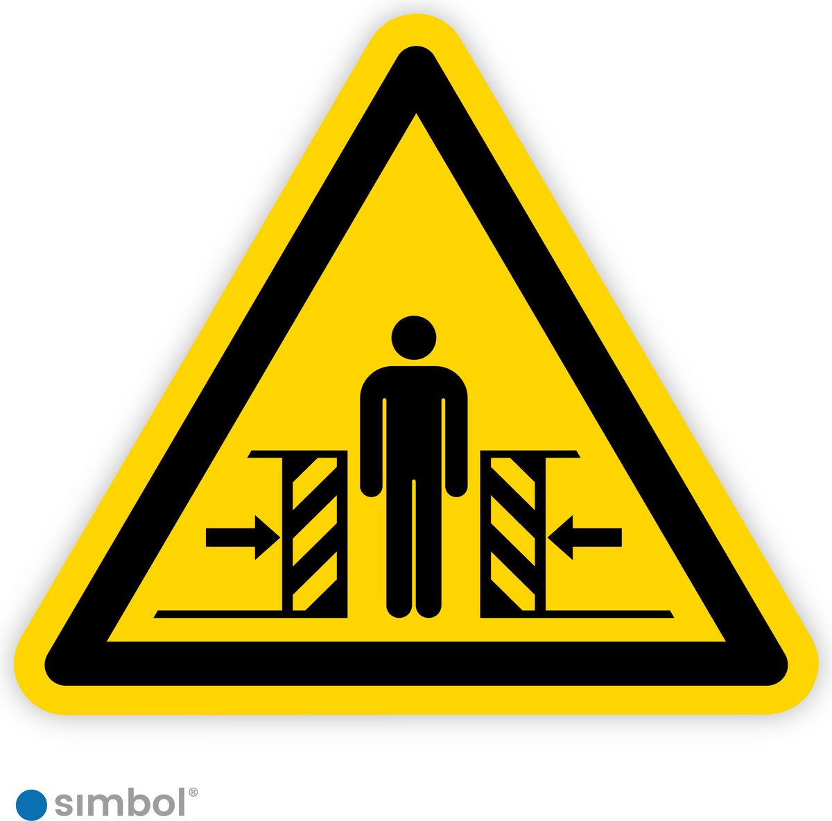 Simbol® - Stickers Knelgevaar - Beknelling - Crushing (W019) - Formaat ...
