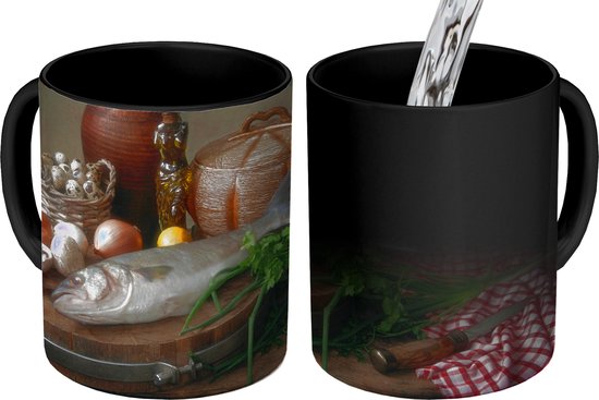 Magische Mok - Foto op Warmte Mokken - Koffiemok - Rustiek - Vis ...