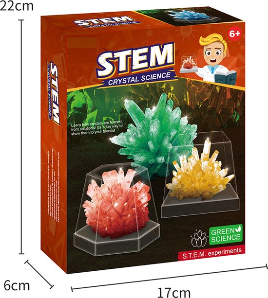 Crystal Growing Science Experimental Kit for Kids Grow Your Own Crystals STEM Projects | bol