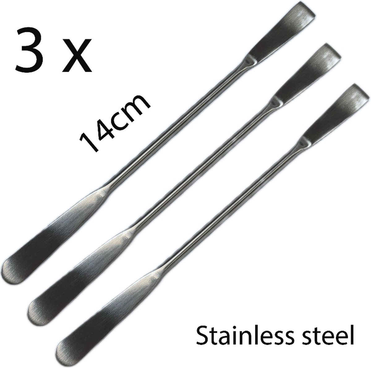 Mini spatel - 3 stuks - rvs - dubbelspatel - voor keuken of ...