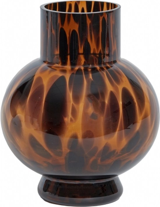 Light & Living Vaas Narra S - Glas - Bruin - 18 x 22 x 18 cm (BxHxD) | bol