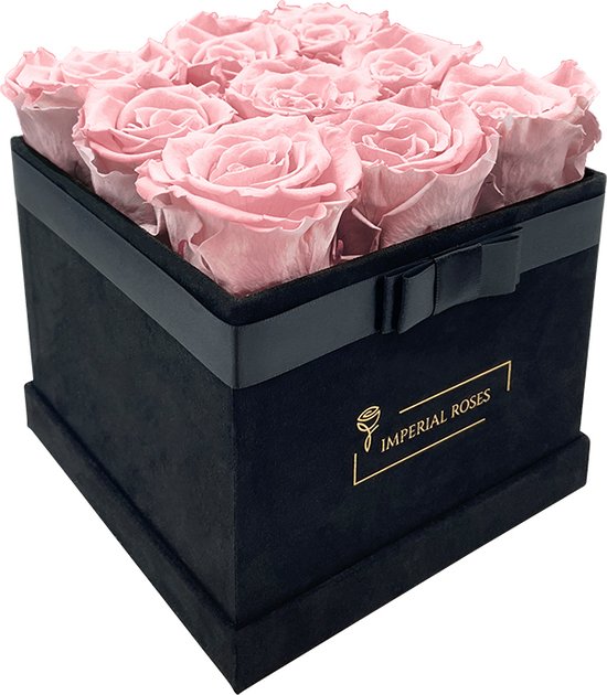Imperial Roses - Flowerbox Longlife Rozen - Luxe Cadeau - Roze Rozen ...