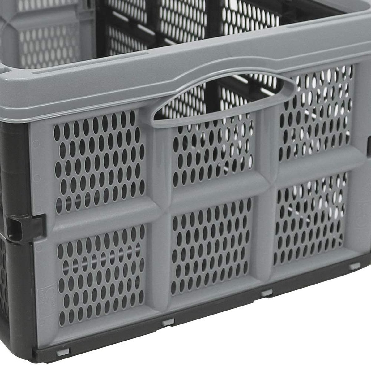 opvouwbare box 32l - transportbox met handvatten - stevige opbergbox ...