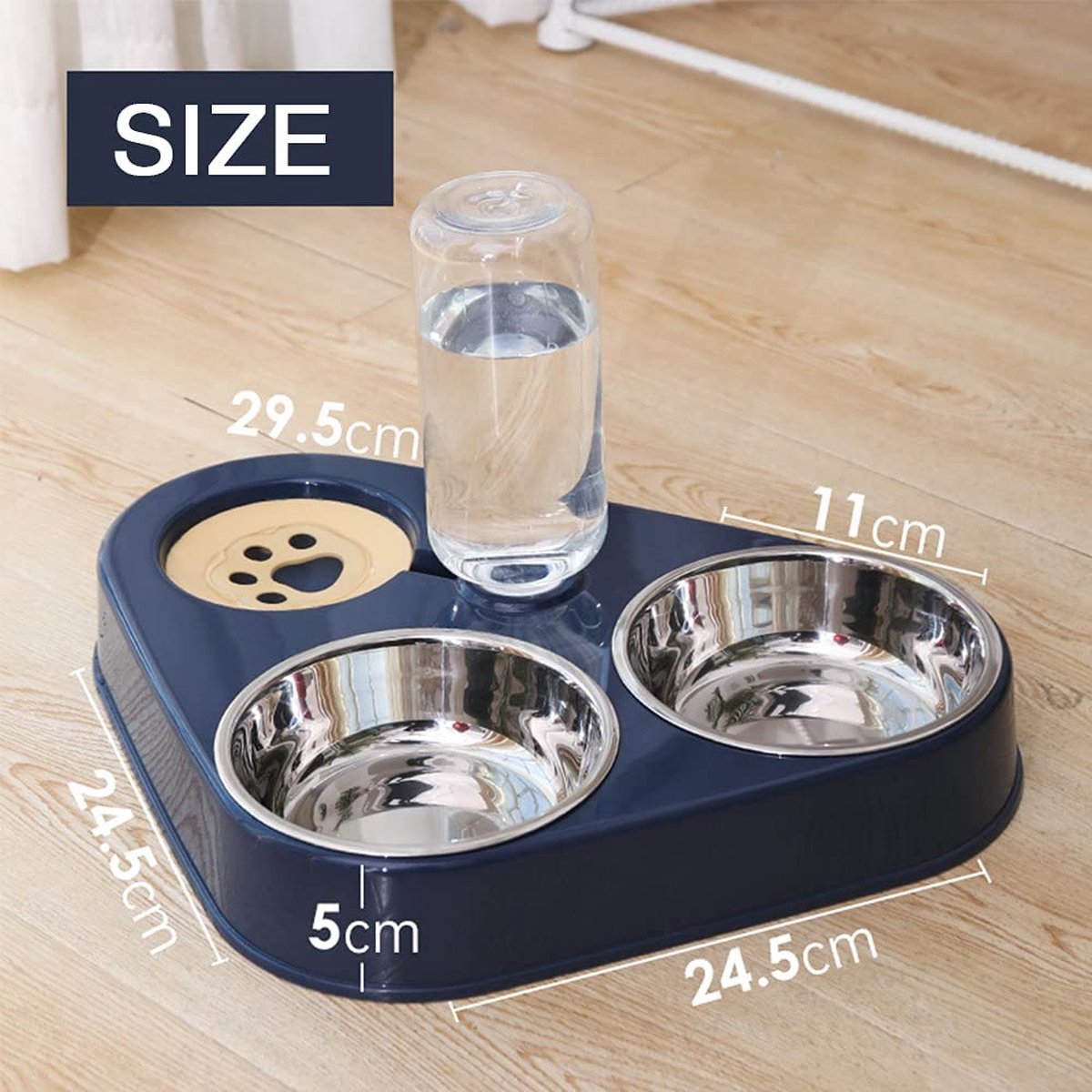 3-in-1 kattenbak, voederbak voor katten en honden, voederbak voor nat ...