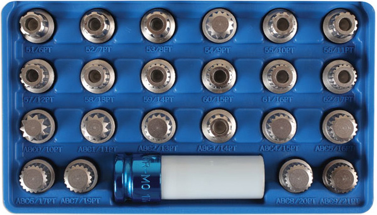 Slotbout sleutel/ wielslotbout doppenset VAG (Volkswagen Audi Group) 23 ...