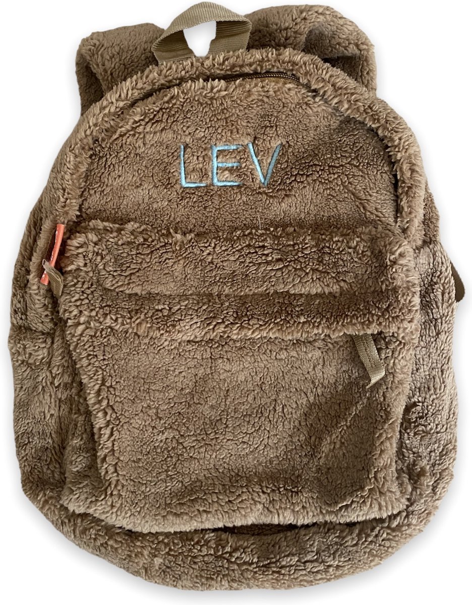 Rugtas teddy -camel-bruin - geborduurd met naam - 16 verschillende ...