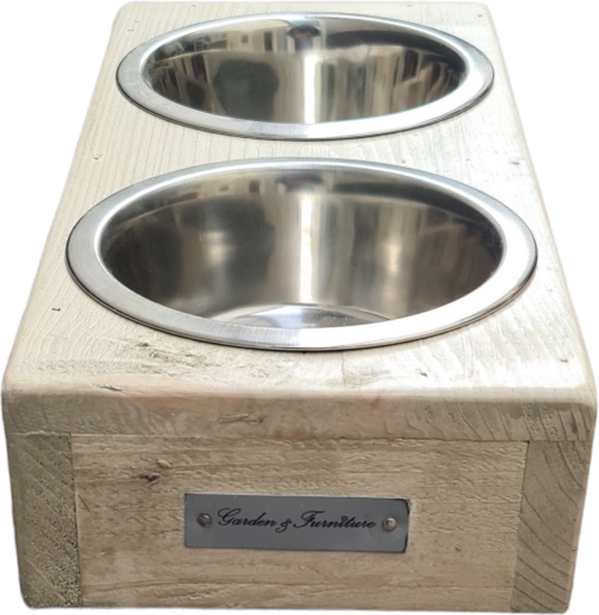 Voerbak hond - Houten voerbak - Dieren voerbak - Drinkbak hond ...
