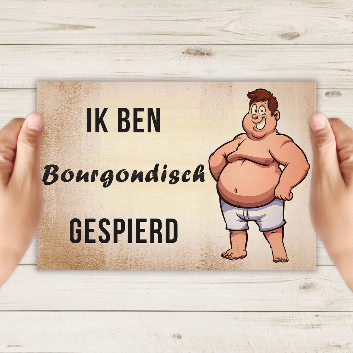 Spreukbord - Bourgondisch Gespierd - Hout - Vintage - Grappig - Humor ...