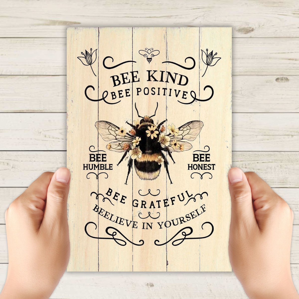 Spreukbord - Bee Kind - Hout - Vintage - Grappig - Humor - Bord ...