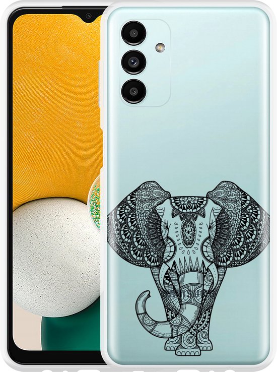 Samsung Galaxy A13 5G Hoesje Elephant Mandala Black - Designed by Cazy ...