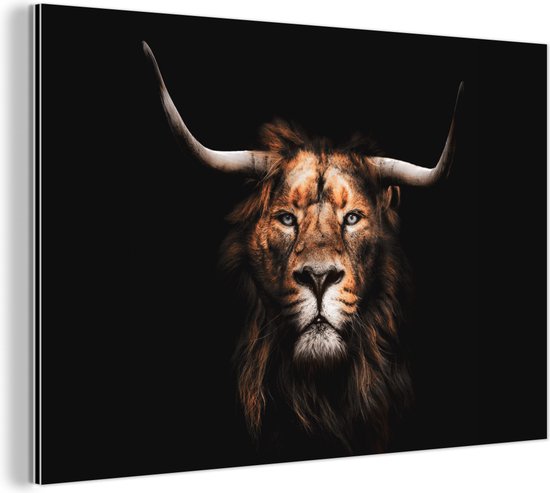 Décoration murale Métal - Aluminium Peinture Industrielle - Lion ...