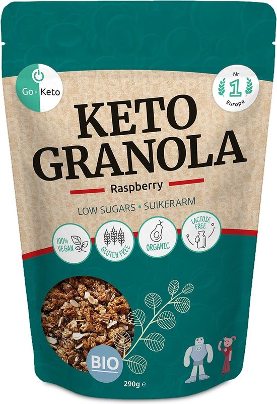 Keto Bio Granola Framboos Go-Keto | bol.com