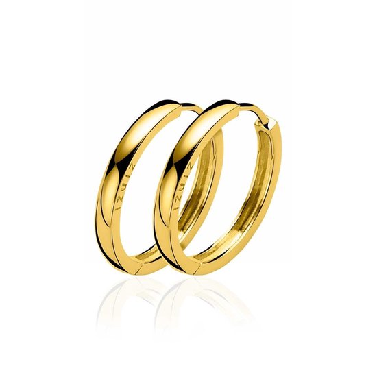 Zinzi gold plated zilveren oorringen 24 x 3mm met scharniersluiting ZIO192G | bol