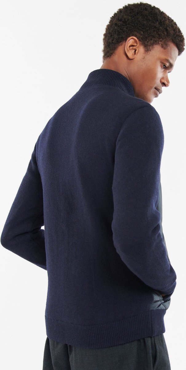 Barbour - Arch Diamond Quilt Knit Jack Navy - Maat XXL - Modern-fit | bol.com