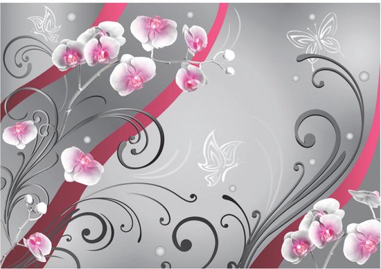 Fotobehangkoning - Behang - Vliesbehang - Fotobehang - Pink orchids ...