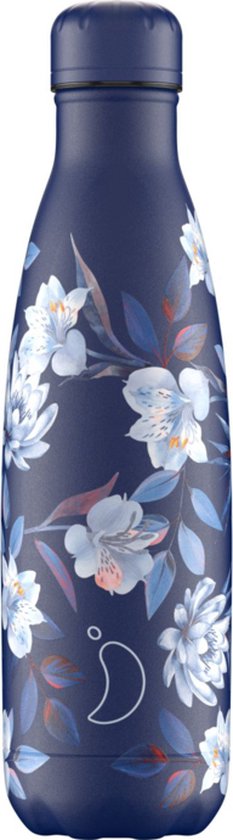 Chilly's Bottles - Drinkfles - Fleur Bleues 500ml | bol.com