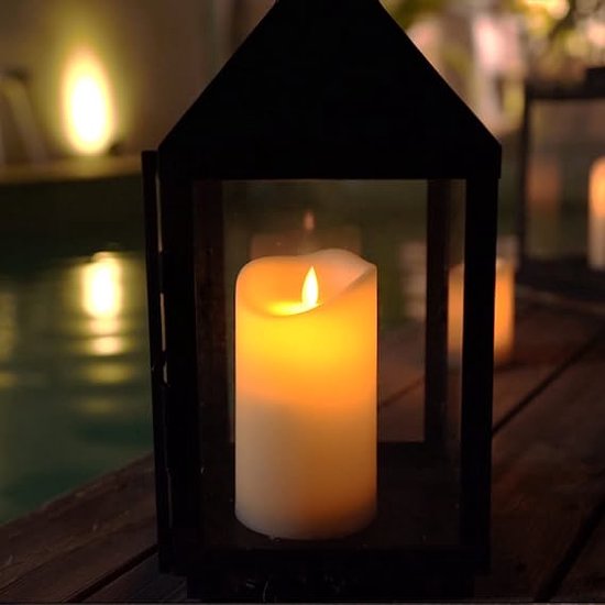 LED Kaarsen 2 stuks-Waterproof Flikkerende Vlamloze Kaarsen, Buiten en ...