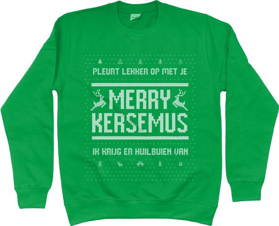 Foute Kersttrui - Kersttrui Dames en Heren - Merry Kersemus - Groen ...