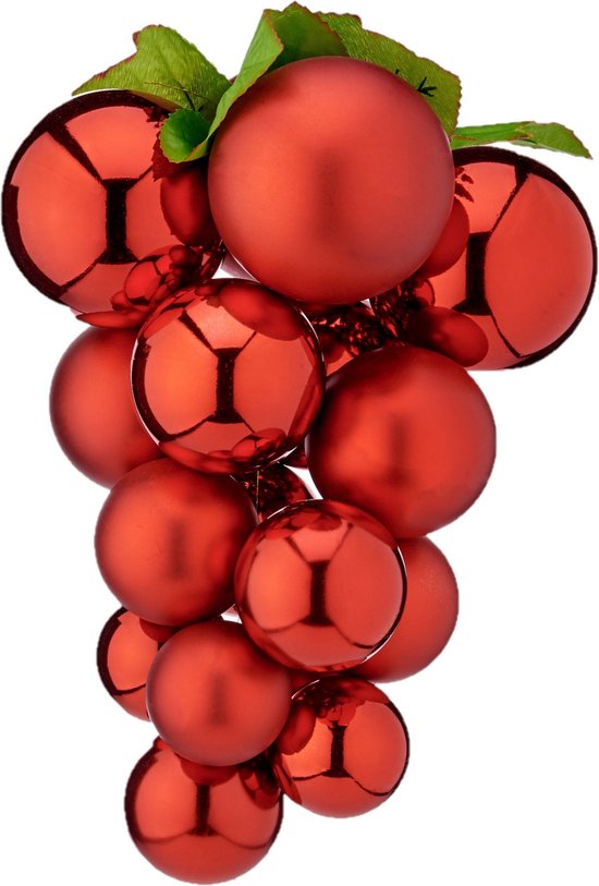 Kerstballen Klein Druiven Rood Plastic | bol