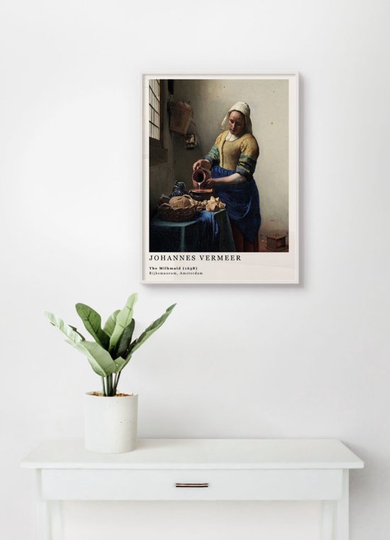 Poster Het Melkmeisje - Johannes Vermeer - Large 30x40 - Kunst - Art - De Keukenmeid | bol