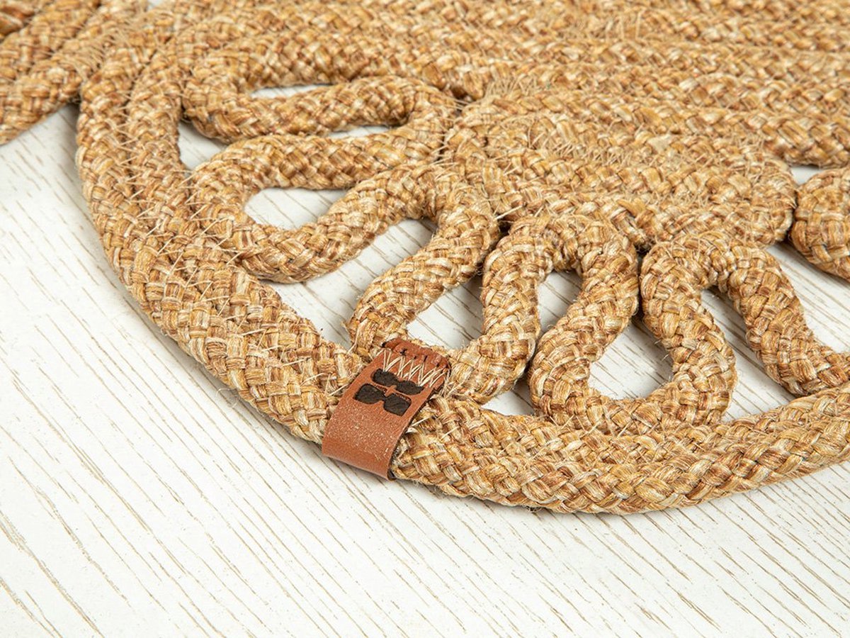 ENGLISH HOME Palmira Jute Tapijt Vloerkleed Rond mat 120 cm Naturel ...