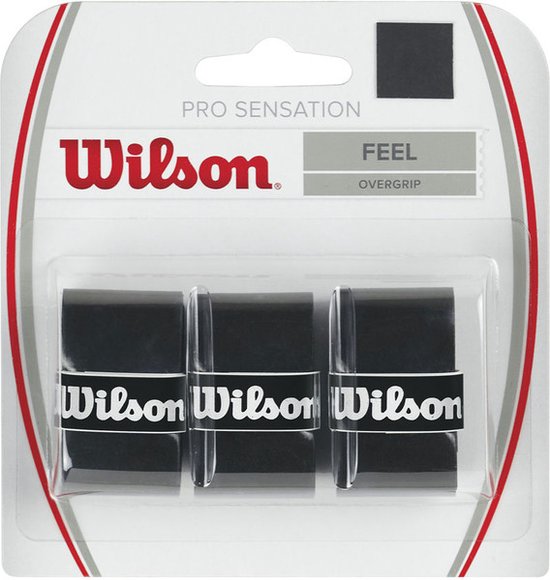 Wilson Pro - Grip - Sensation - 3 Stuks - Zwart | bol