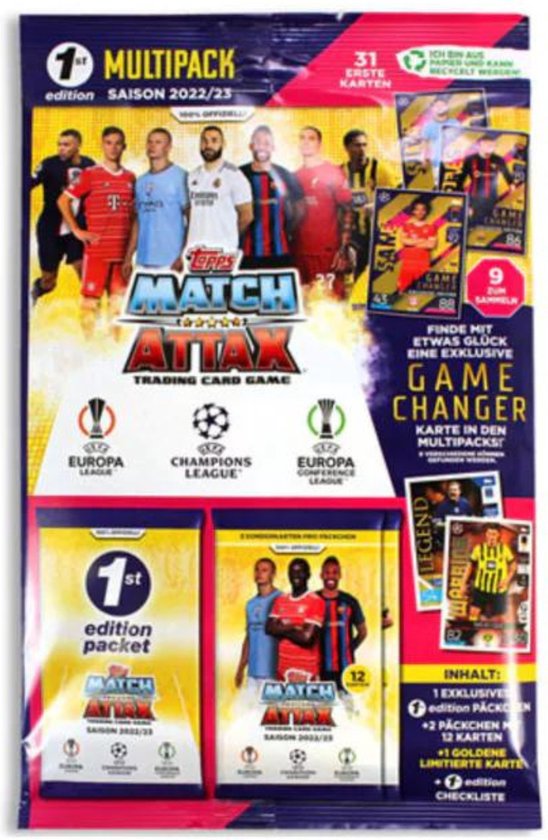 Topps Match Attax UEFA Champions League TC 2022/2023 – 1st EDITION MULTIPACK | Games | bol