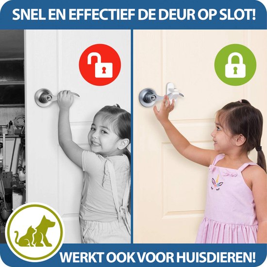 Consumerce® Kinderslot voor Deurklink Wit – Kinderslot Deur ...