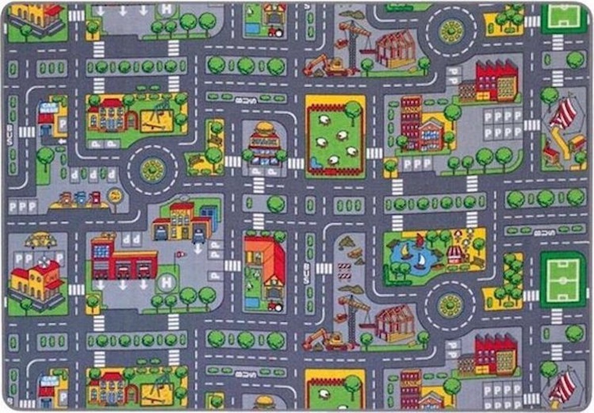 Stratenplan Verkeerskleed 140 x 200 cm | bol.com