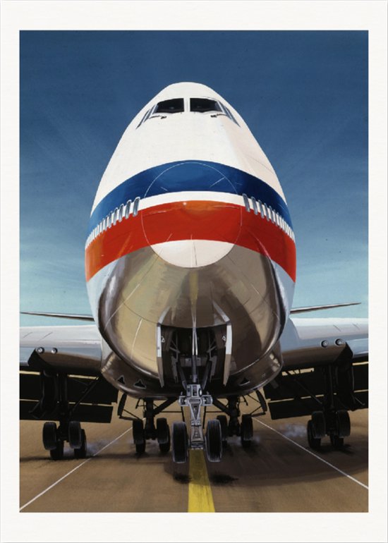 Thijs Postma - TP Aviation Art - Poster - Boeing 747 Jumbo Jet Landing ...