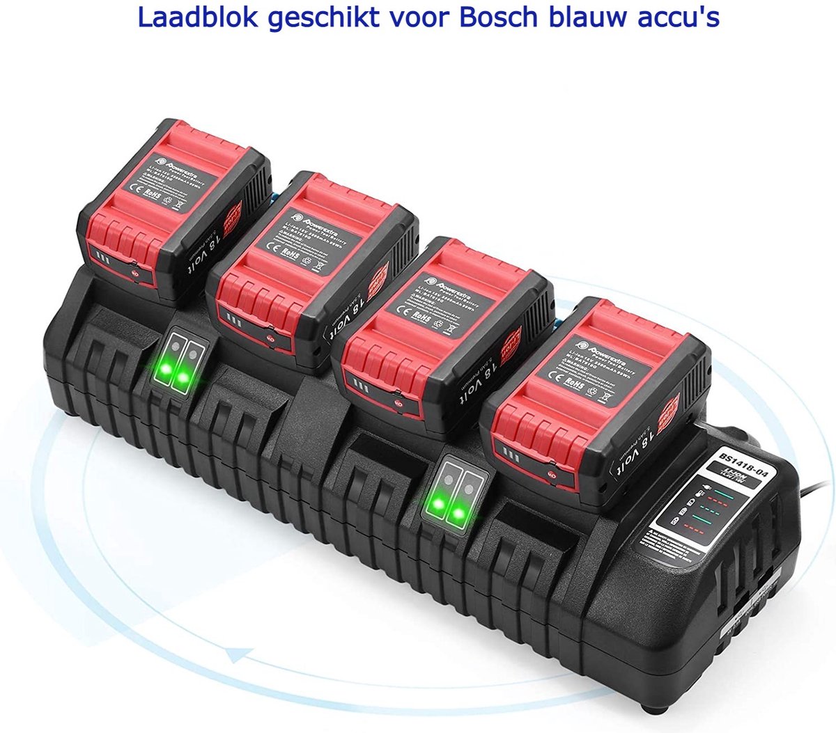 Complete accu / batterij set met multi lader ter vervanging voor Bosch ...