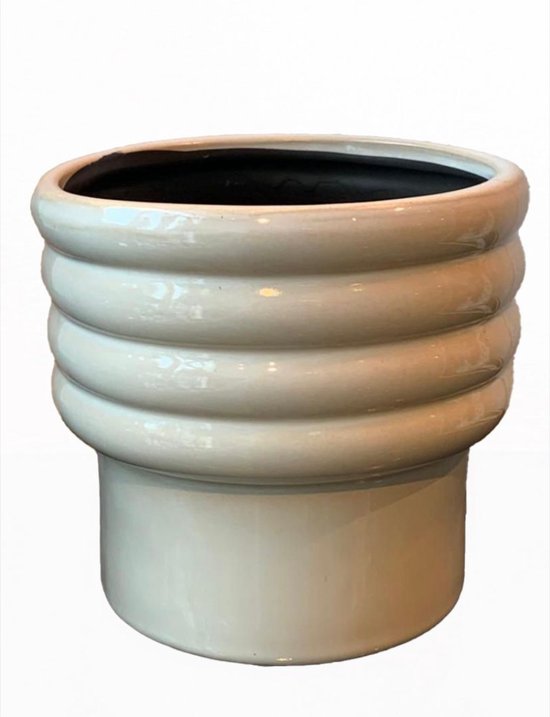 Planten pot voor binnen - Keramiek glimmend - De wonderkas - witte ...