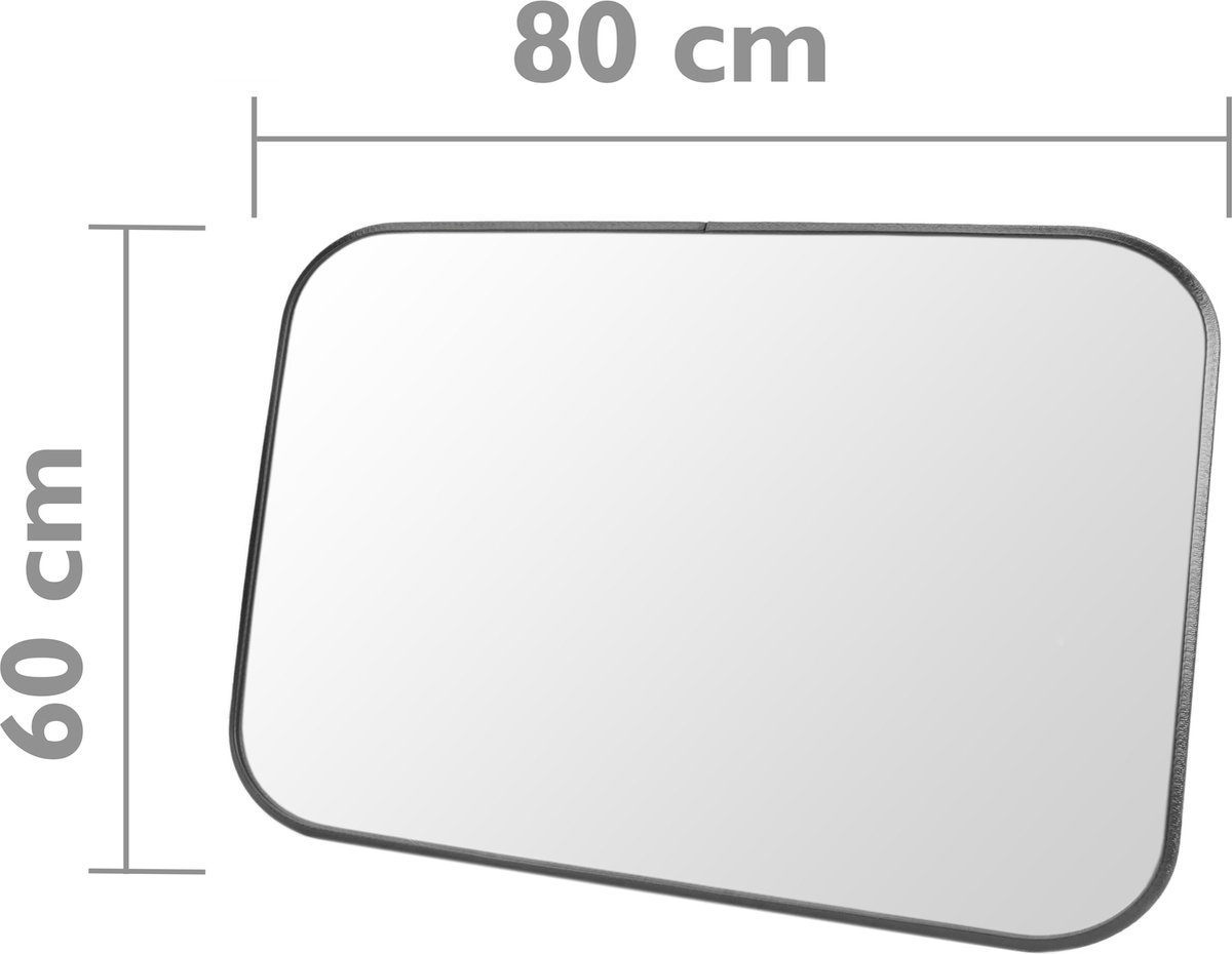 PrimeMatik - Miroir rectangulaire Bolle de signalisation et de surveillance 80x60 cm | bol.com