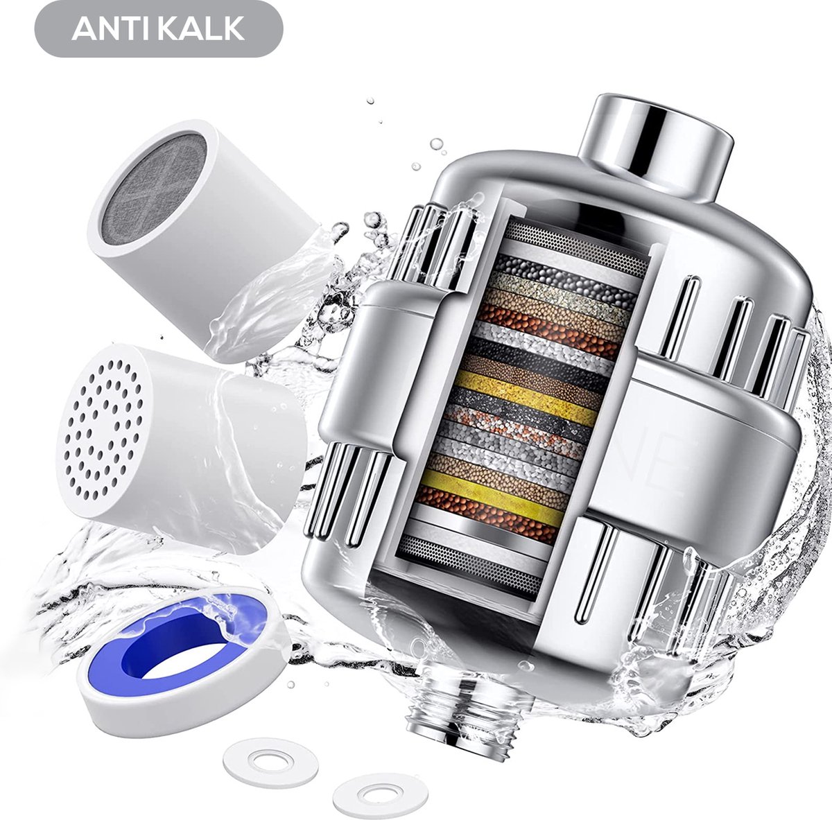 Madine Professionele Douchefilter - Waterfilter Voor Douchekop - Shower ...