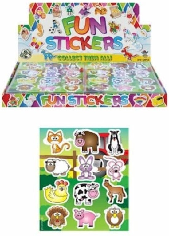 Fun stickers boerderij | per doos met 120 vel | bol.com