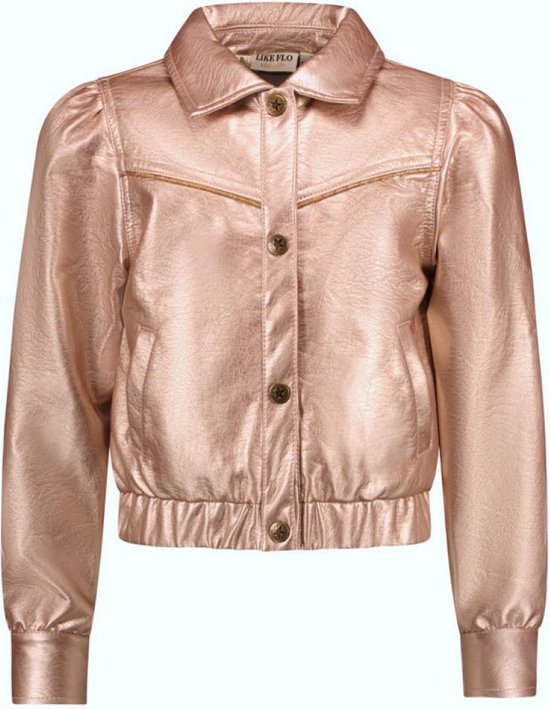 Like Flo girls imi leather jacket meisje rose gold maat 116 | bol.com