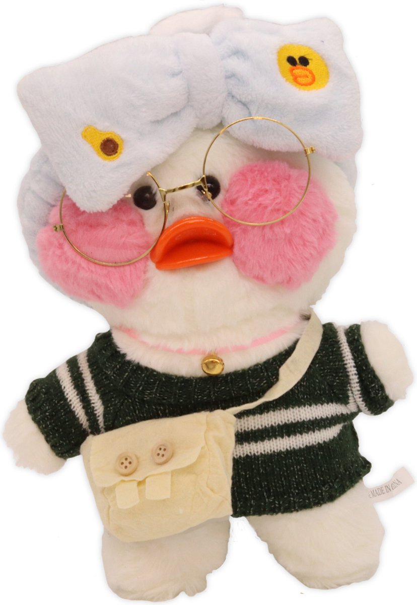 Klikkopers® Paper Duck - Cute Eend - Lalafanfan Duck Knuffel - Schattig ...