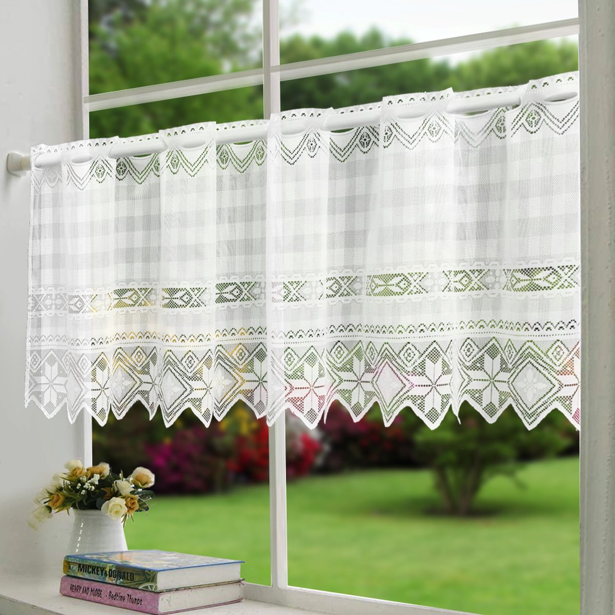 XD&L - Kant Kort Gordijn-Romantisch Rustiek Landelijk Gordijn-Bistro ...