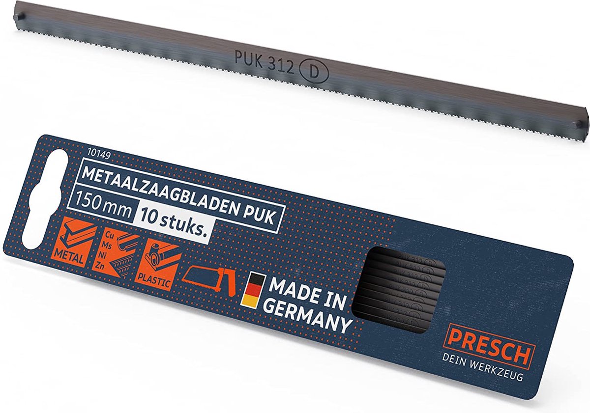Presch Metaal zaagblad set PUK 150mm 10st - Originele PUK zaagbladen ...
