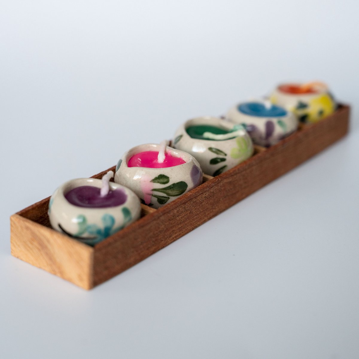 Cadeau set mini kaarsjes in stenen hartjes pot, cadeau idee verjaardag ...