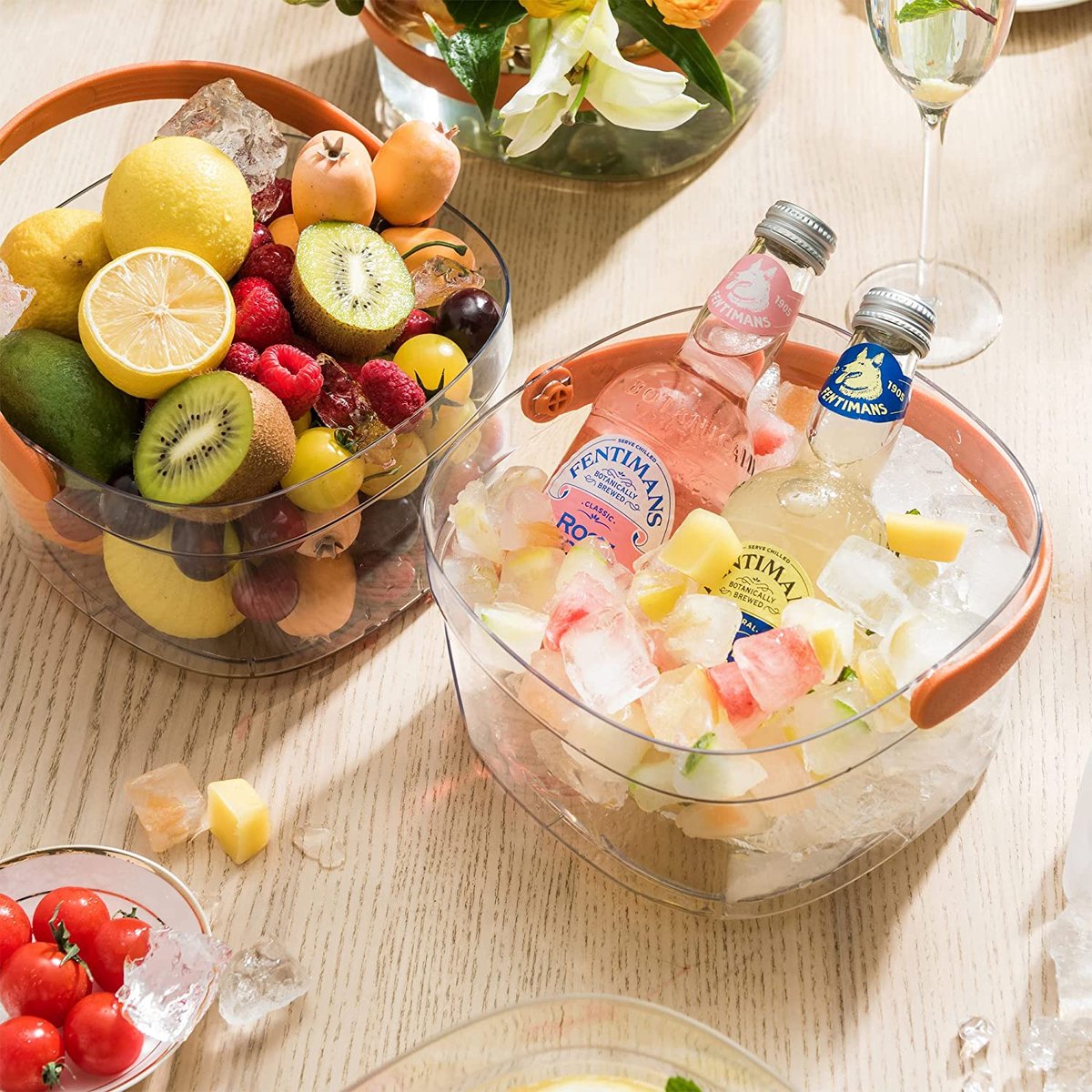 Delihom ijsblokjesbak met deksel met ijsemmer ijsemmer 3 lagen 90 ...