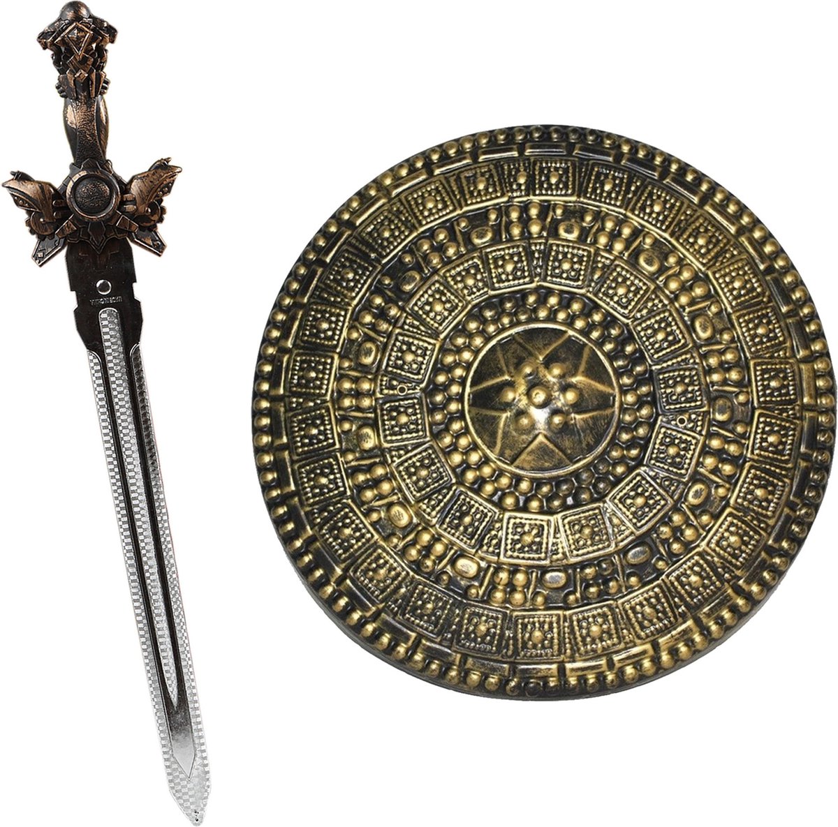 Ridders verkleed wapens zwaard 57 cm en Schild 45 cm voor volwassenen ...