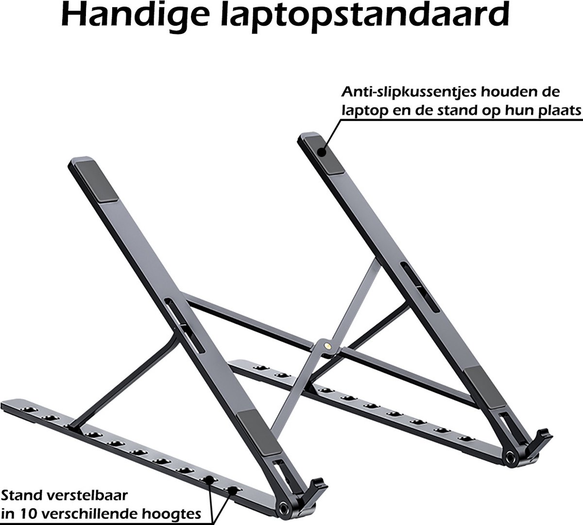 Aluminium Laptop Standaard Opvouwbaar - Bureaustandaard Ergonomische ...