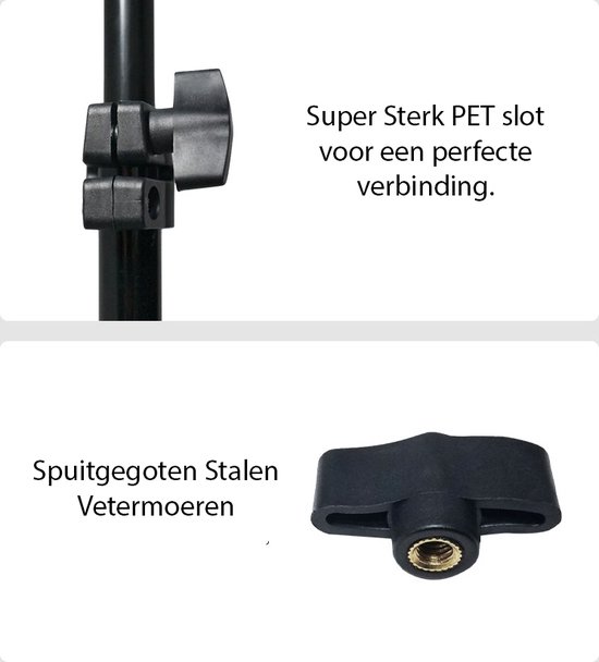 Pro-Care 3 Tone Kleur Ringlamp - 2.10m Hoog Statief - 2 Telefoonhouders ...