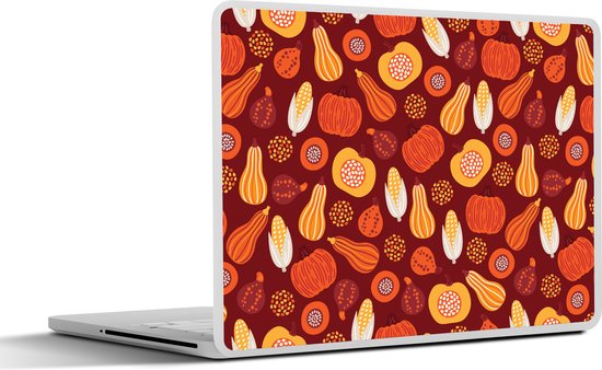 Laptop sticker - 12.3 inch - Pompoen - Maïs - Herfst - Patronen ...