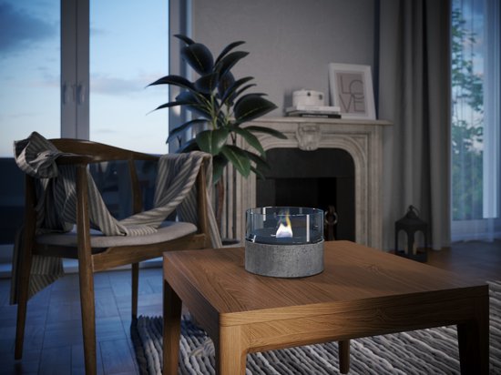 Tenderflame - Cafe 18 - Grey Lava - Grijs - sfeerhaard - tafelhaard | bol