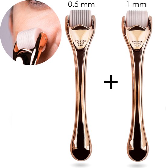 Dermarolling - Titanium dermaroller - voordeelpack 2 dermarollers 0.5mm ...