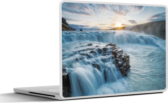 Laptop sticker - 11.6 inch - Waterval - Water - Stenen - Zon - Natuur ...