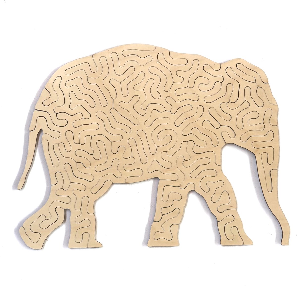 Olifant houten dieren legpuzzel voor volwassenen | Jigsaw | Gemaakt in ...