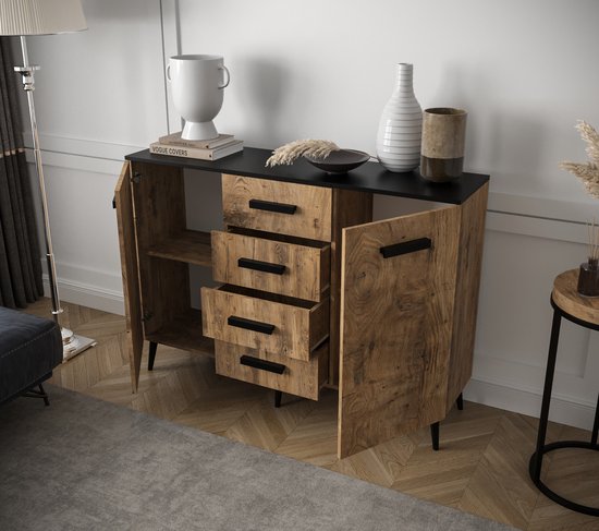 InspireMe- Dressoir - Commode - Moderne Ladenkast - Kast - ( Breedte ...